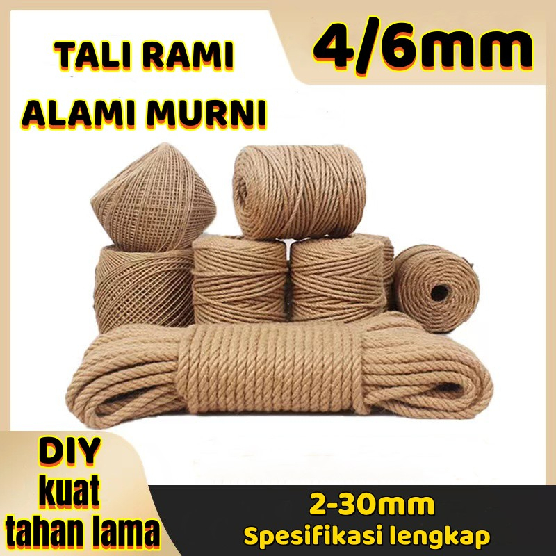 Jual Tali rami 4mm 6mm Tali goni / Garukan Kucing / kerajinan tangan ...