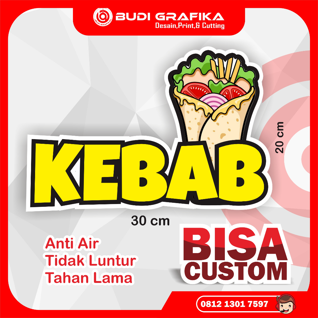 Jual Sticker Etalase Sticker Gerobak Sticker Nama Usaha Sticker Kebab ...