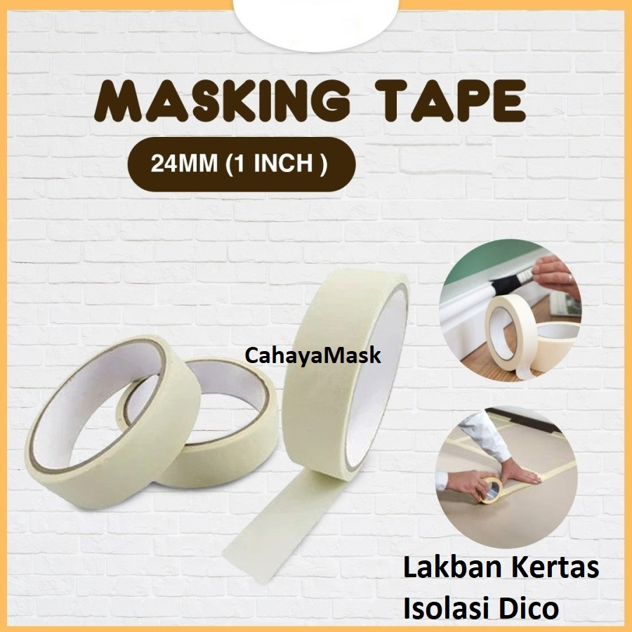 Jual Lakban Kertas 1inch/Isolasi Dico/Plester Dico | Shopee Indonesia