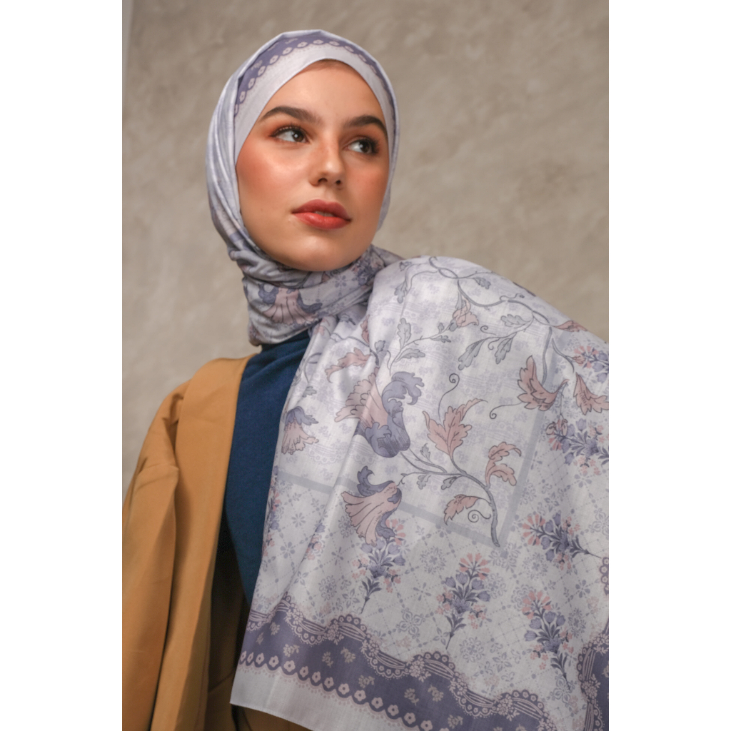 Jual Zoya Wisteria Scarf – Kerudung Hijab Segiempat Motif – Bahan Voal ...