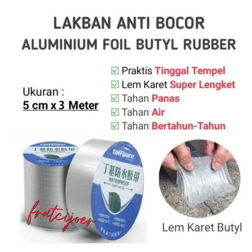 Jual Lakban Anti Air Anti Bocor Aluminum Foil Tape / Lem Perekat Tahan Panas Mengatasi Darurat ...
