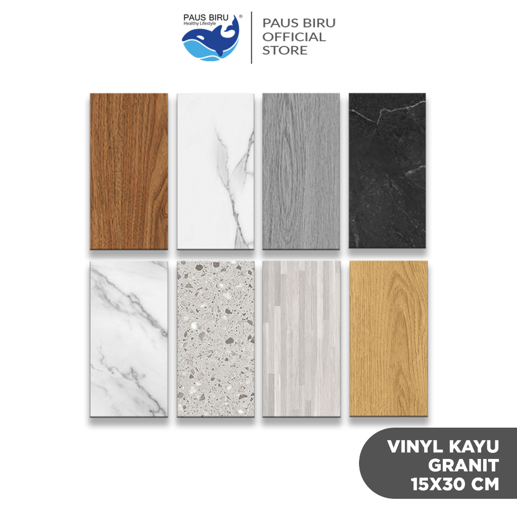 Jual Lantai Vinyl Parket motif kayu dan granit Ukuran 30 cm x 15 cm ...