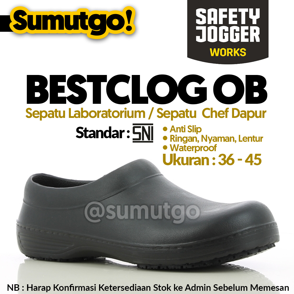 Jual SAFETY JOGGER Bestclog / Sepatu Best Clog Karet Kerja Dapur Chef Koki / Sepatu Lab Medis ...