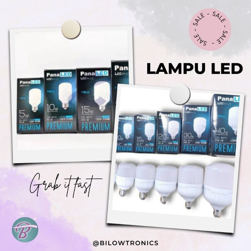 Jual Lampu Bohlam LED PanaLED Premium Putih 5w 10w 15w 20w 30w | Shopee Indonesia