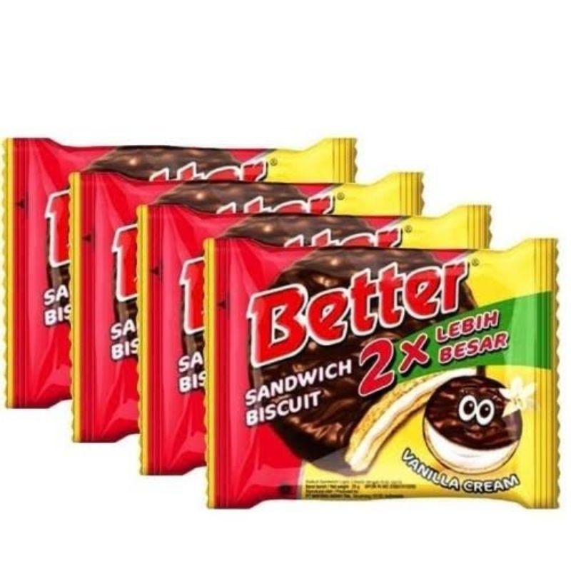 Jual Better Biskuit Sandwich Coklat Isi 10 Pcs | Shopee Indonesia