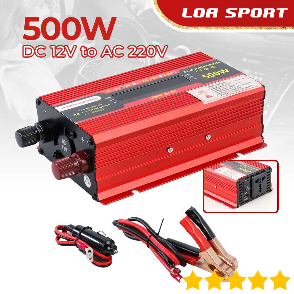 Jual Inverter DC to AC Mobil 500 Watt Pengubah Arus Listrik 12V to 220V ...
