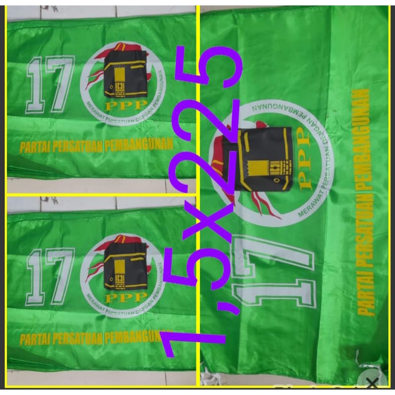 Jual BENDERA PPP 125X225CM BENDERA PARTAI PERSATUAN PEMBANGUNAN ...