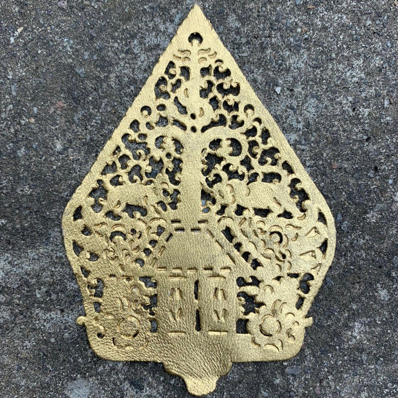 Jual Wayang Kulit Asli Gunungan / Kayon Warna Gold / Emas Untuk Mahar ...