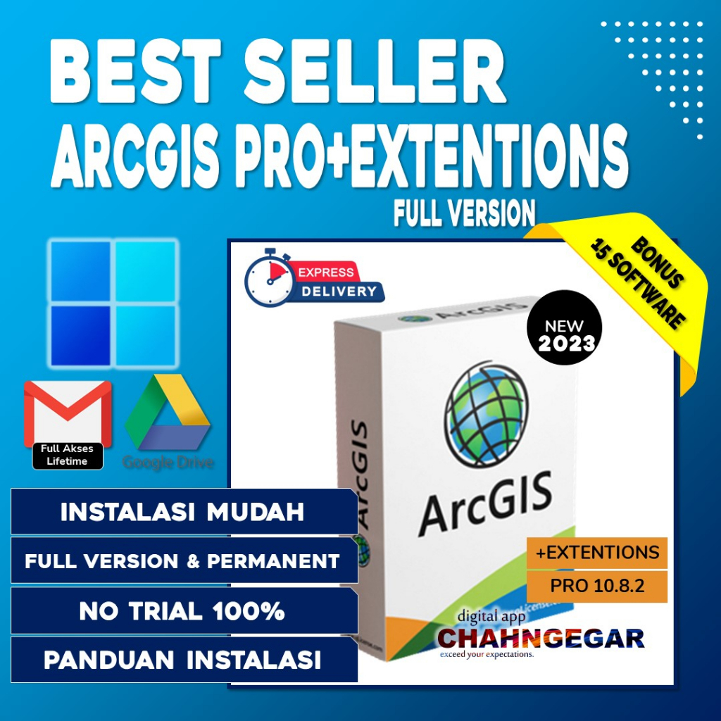 Jual ArcGIS Desktop 10.8.2 Extention Full Lifetime + Panduan Install ArcGIS Pro 10 | Shopee ...