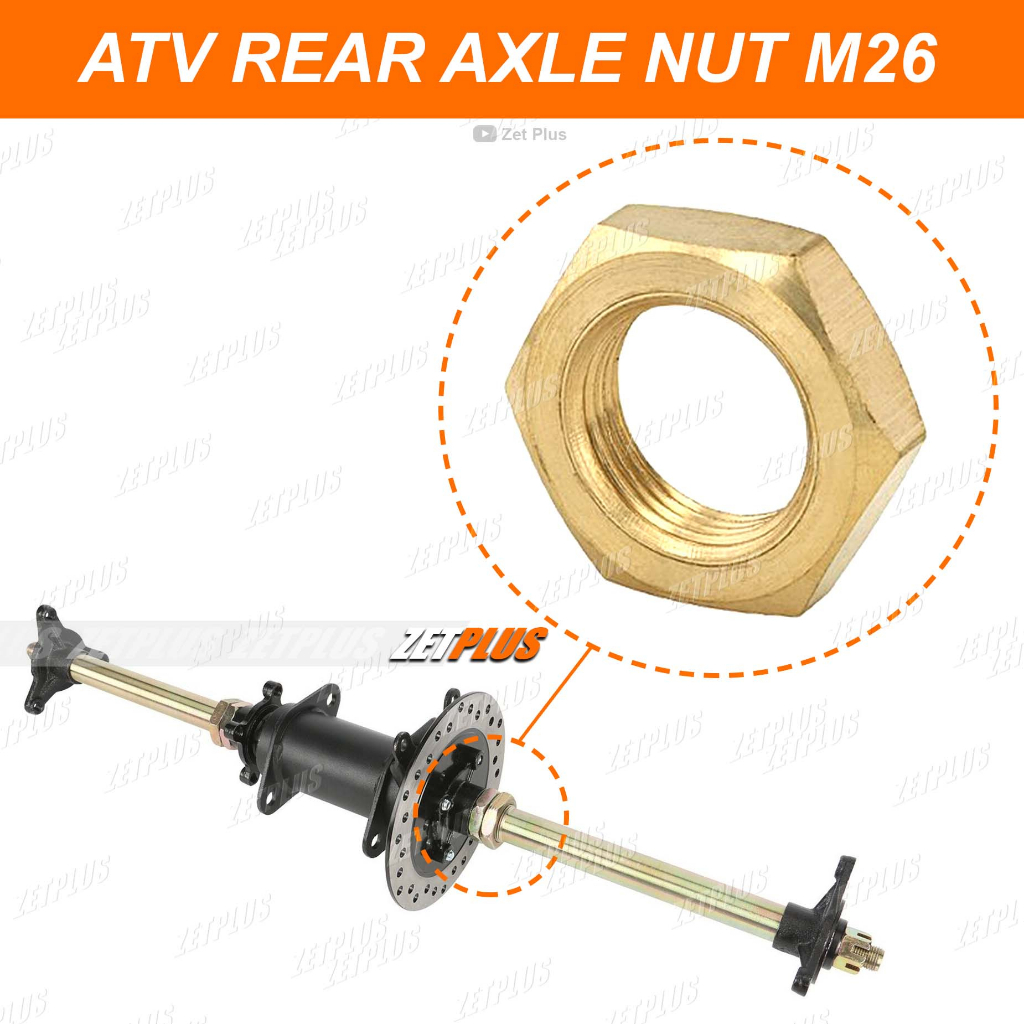 Jual MUR AS RODA ATV /rear axle nut hexagonal jam M26/baut arm belakang ...