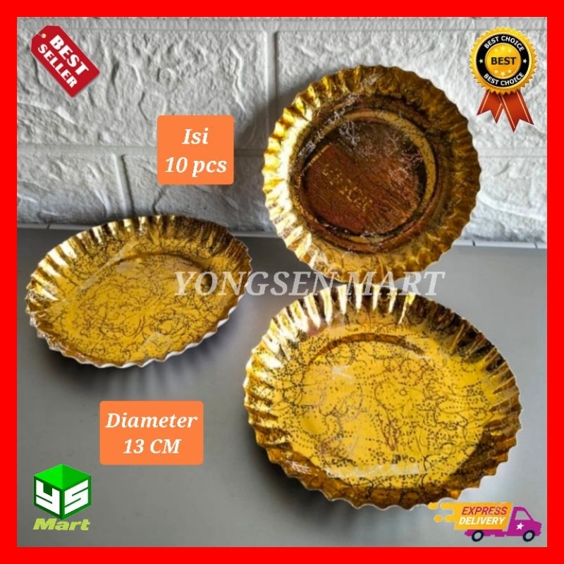 Jual Piring kue Gold / paper plate Gold / piring ultah kertas Gold emas | Shopee Indonesia