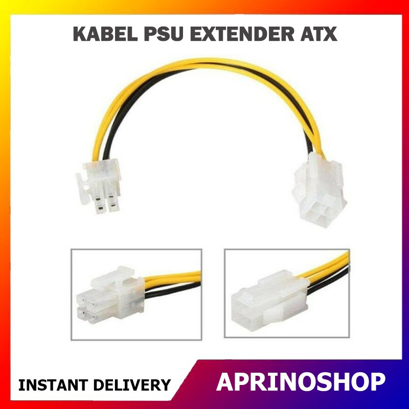 Jual Kabel PSU Extender 4 pin Male to 4 Pin Female Extention PSU ATX ...