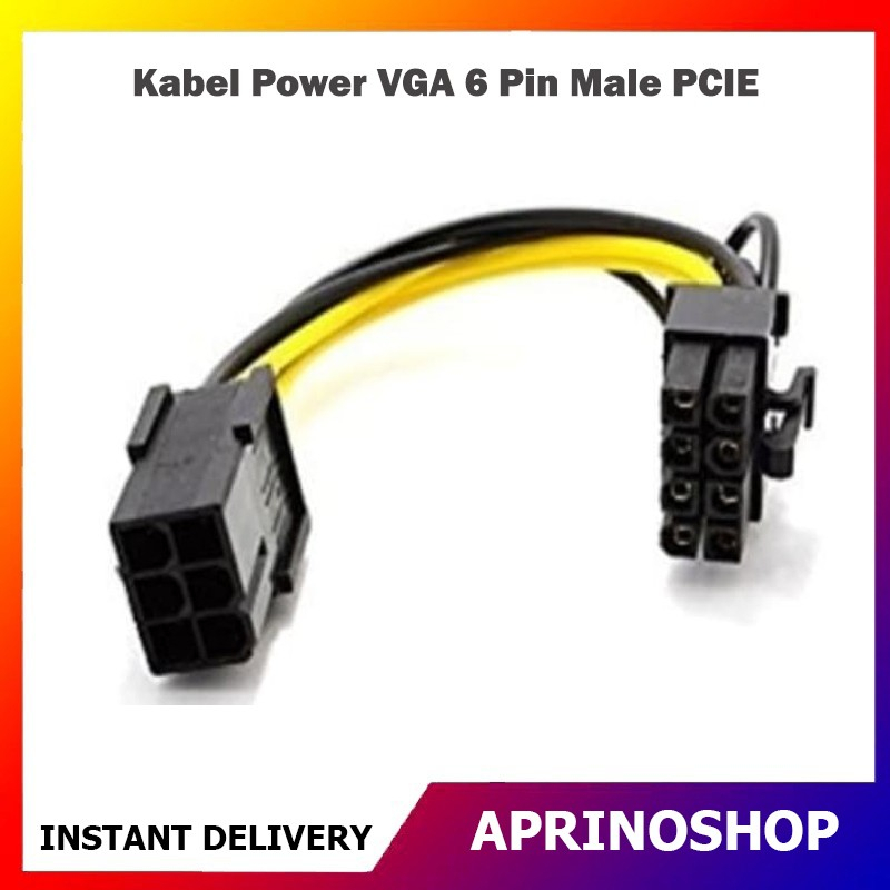 Jual Kabel Power VGA 6 Pin Male PCIE Adapter to 8 Pin PCI-E | Shopee ...