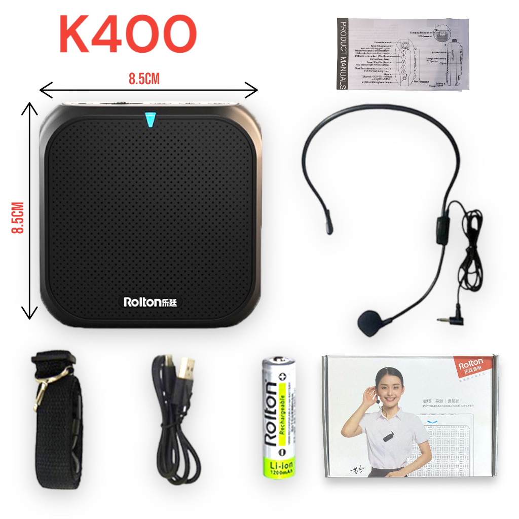 Jual Rolton K400 K500 Speaker Megaphone Mikrofon Mini Penguat Suara 5W Multifungsi Speaker Suara ...
