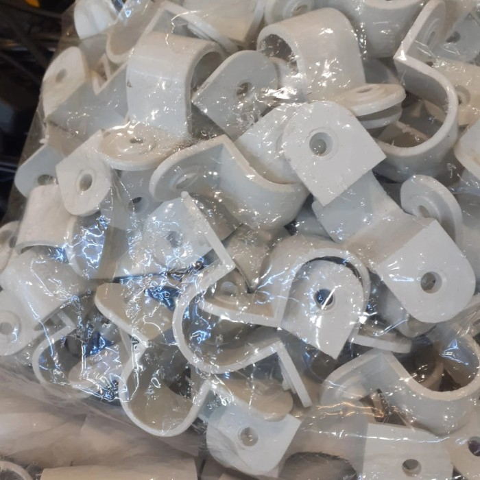 Jual KLEM POLOS 20MM/KLEM PIPA 20MM/KLEM PVC isi 100pcs | Shopee Indonesia