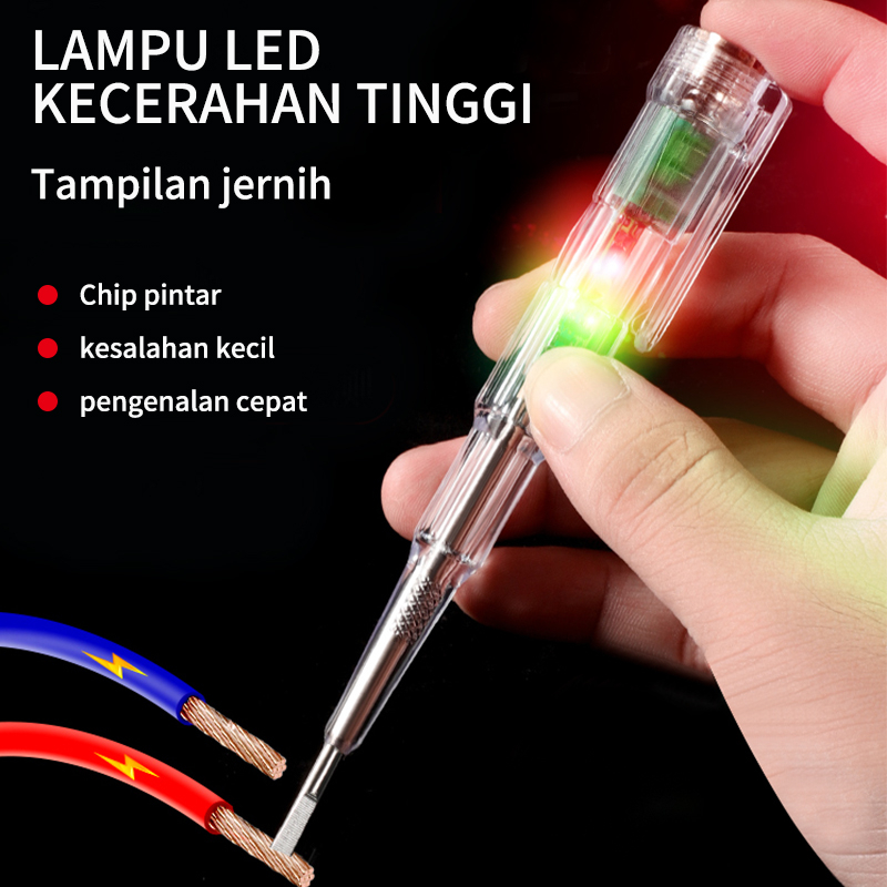 Jual ISKU Obeng Test Pencil Tester TesPen Obeng Tes with Indicator Dual ...
