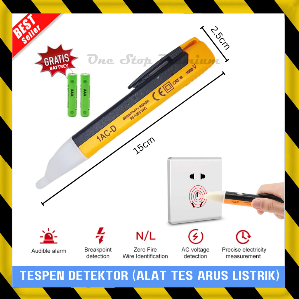 Jual ALAT UKUR PENGUKUR CEK TES ARUS TEGANGAN LISTRIK OBENG TESPEN ...