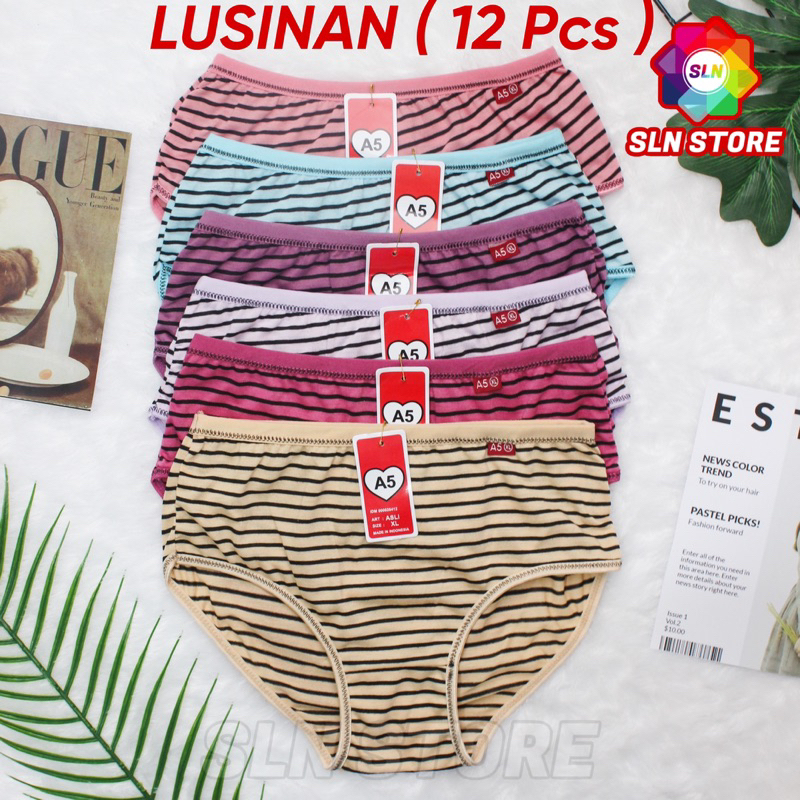 Jual ( 12 Pcs ) CELANA DALAM WANITA MOTIF SALUR A5 CD PEREMPUAN DEWASA GROSIR MURAH LUSINAN ...