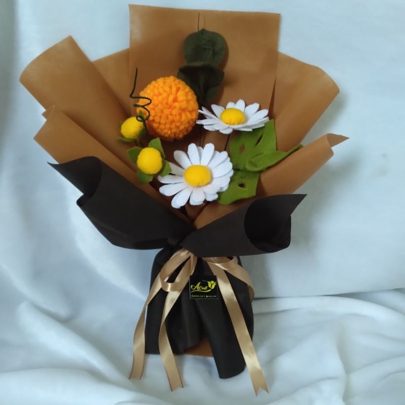 Jual AC9 Buket bunga flanel / buket bunga / hadiah wisuda / sidang, dll ...