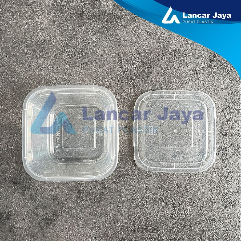 Jual Thinwall Klir Square 500ml Kotak Plastik Kotak Makan 25 Pcs