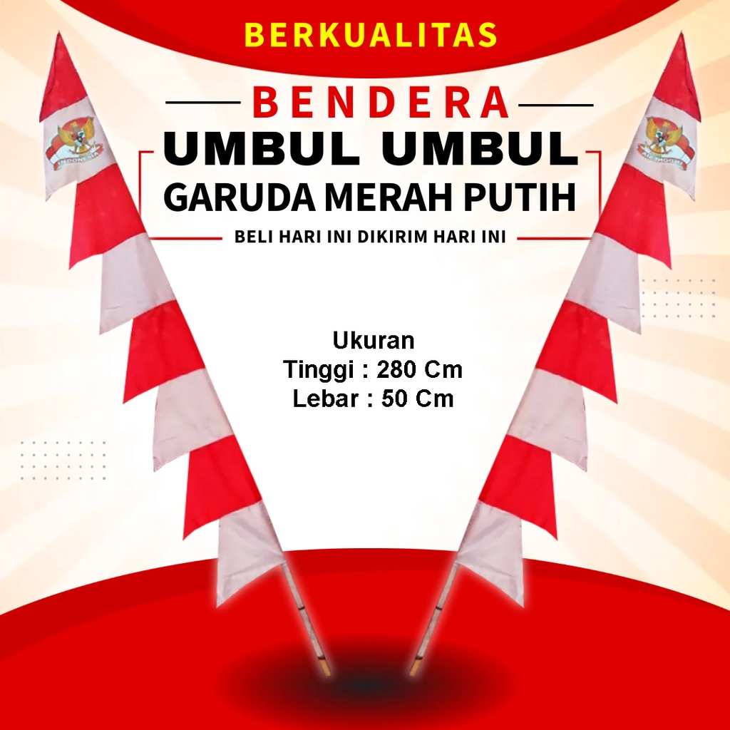 Jual Bendera Galery - Bendera umbul umbul bendera merah putih bendera geregaji 8 daun - BENDERA ...