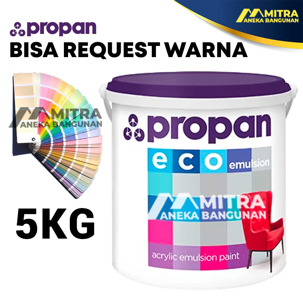 Jual CAT TEMBOK INTERIOR ECO EMULSION PROPAN 5 KG / BISA CUSTOM WARNA ...