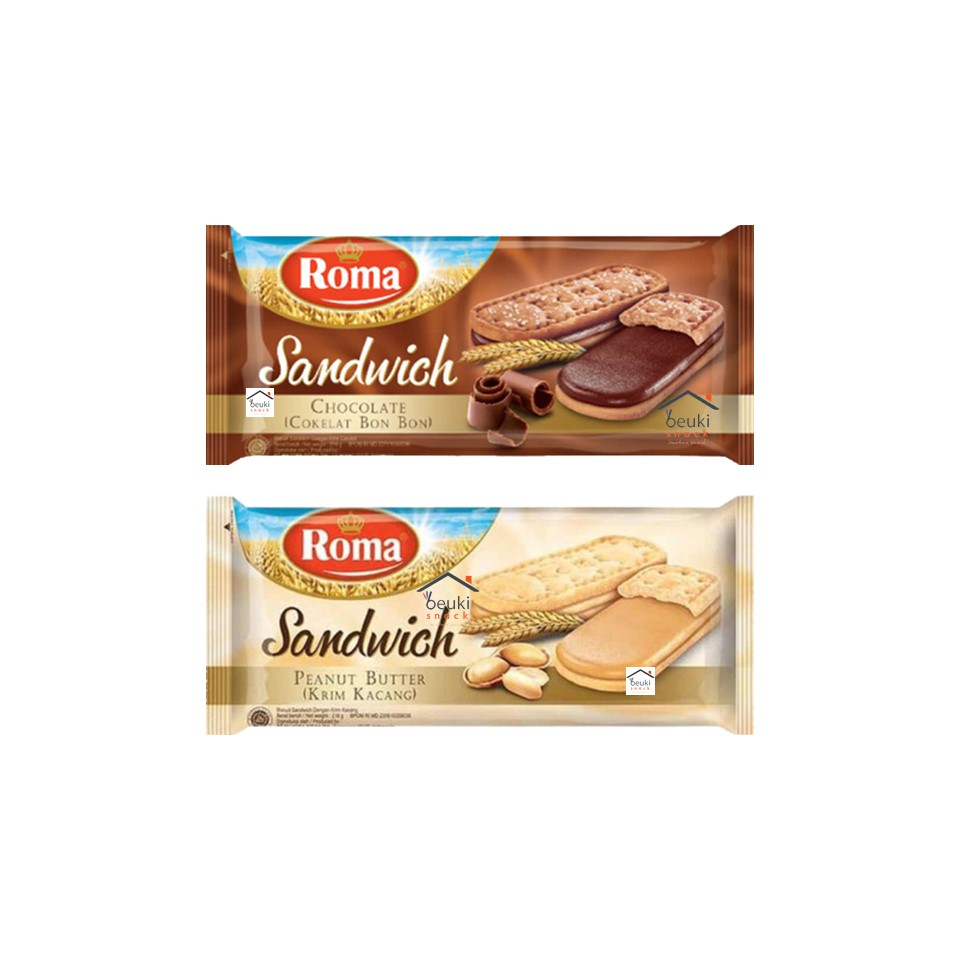 Jual Roma Sandwich Kue Biskuit Isi Krim Berbagai Varian Pilih Rasa ...