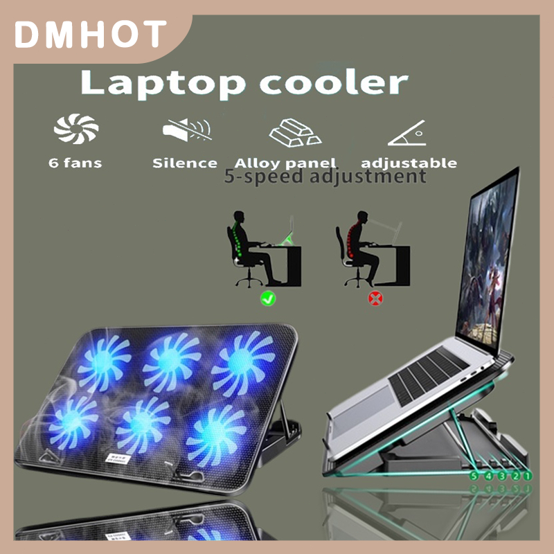 Jual Cooler Laptop Kipas 6 Fan Dudukan laptop pendingin terpisah yang ...