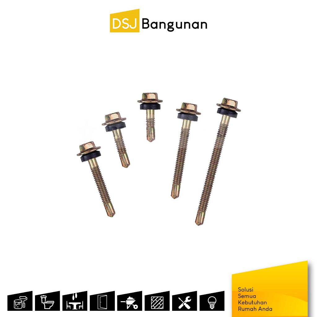 Jual Jet Baut Drilling SDS Skrup Roofing Atap Spandek Sekrup Alkan ...