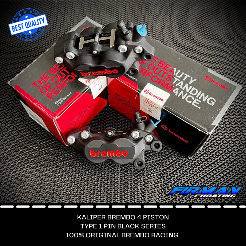 Jual KALIPER BREMBO 4 PISTON 1 PIN BLACK SERIES KANAN UNIVERSAL ORIGINAL RED LOGO | Shopee Indonesia