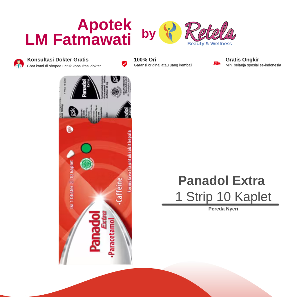 Jual PANADOL EXTRA 1 STRIP ISI 10 TABLET | Shopee Indonesia