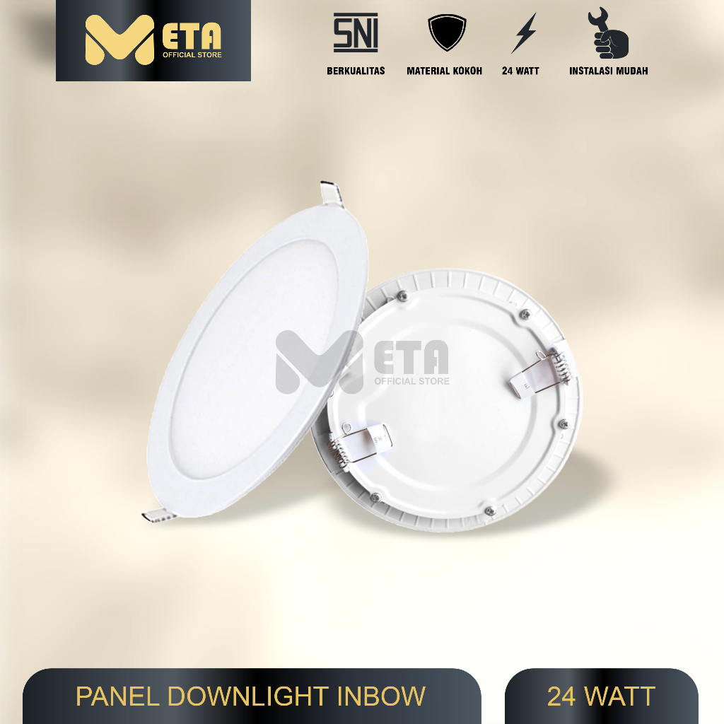 Jual Lampu panel LED downlight 24 W lampu plafon panel LED 24 Watt ...