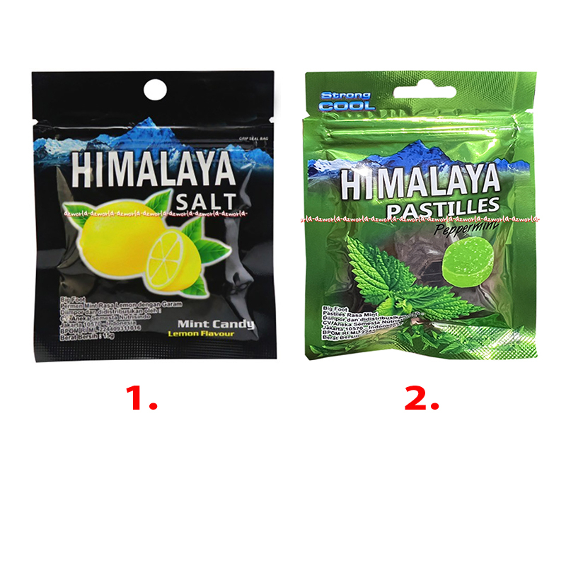 Jual Himalaya 15gr Salt Mint Candy Pastiles Peppermint Lemon Flavour ...