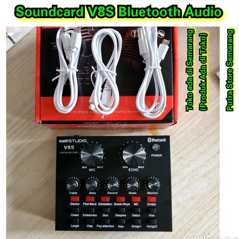 Jual Soundcard V8 pro Soundcard Audio Hp Komputer Mac Live Broadcast ...