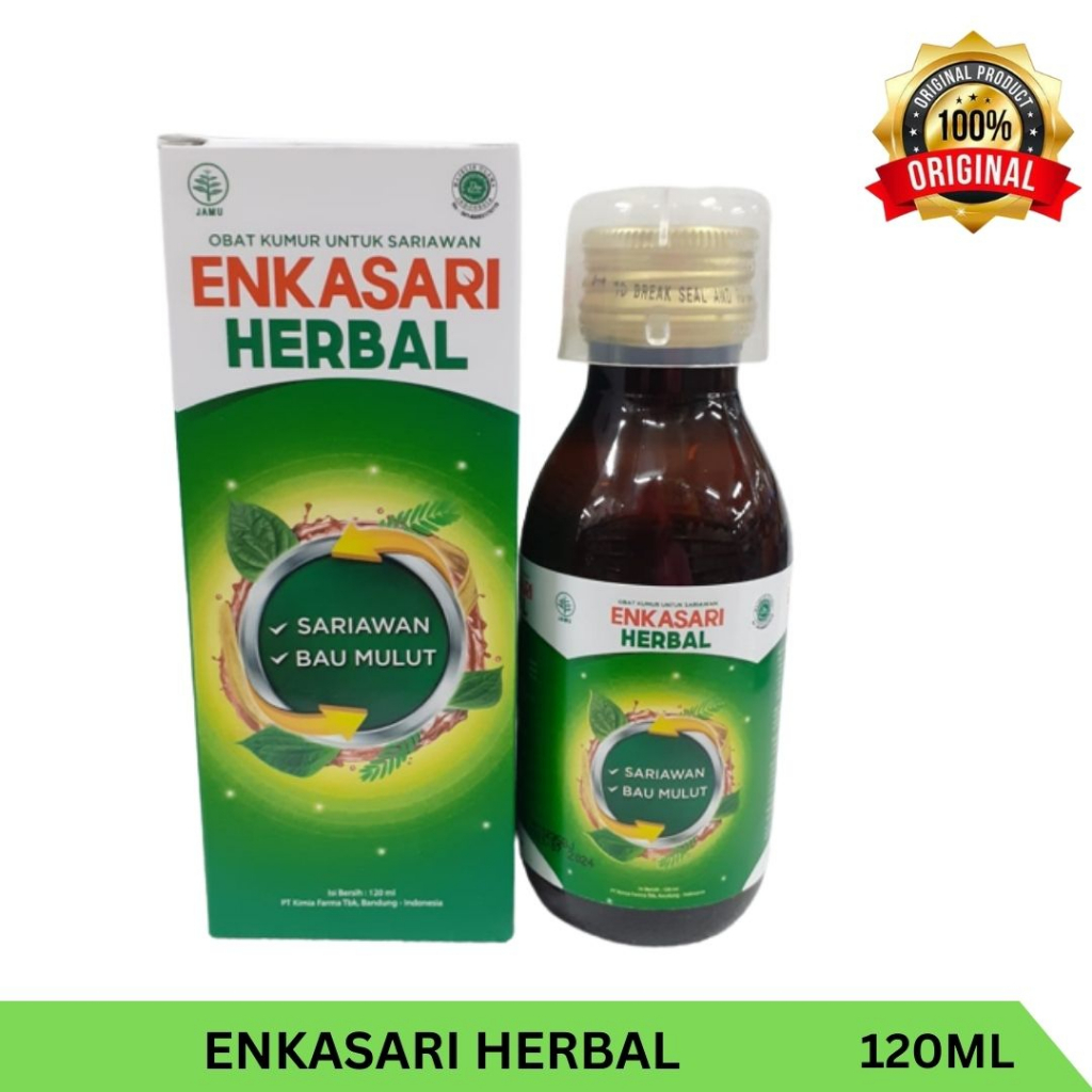 Jual ENKASARI HERBAL 120ML CAIRAN KUMUR DAN TELAN UNTUK SARIAWAN BAU ...