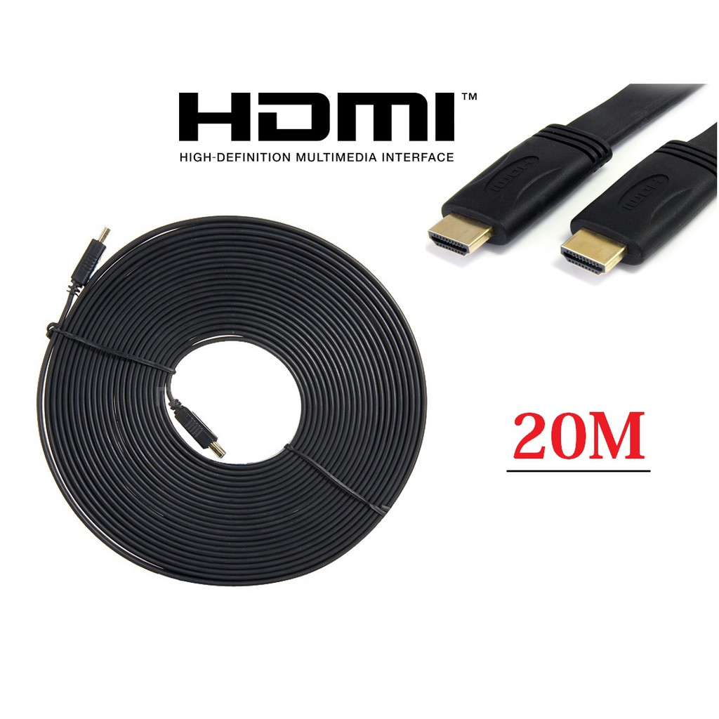 Jual Kabel HDMI Flat 15m - Hdmi Cable Pipih 15 20 meter | Shopee Indonesia