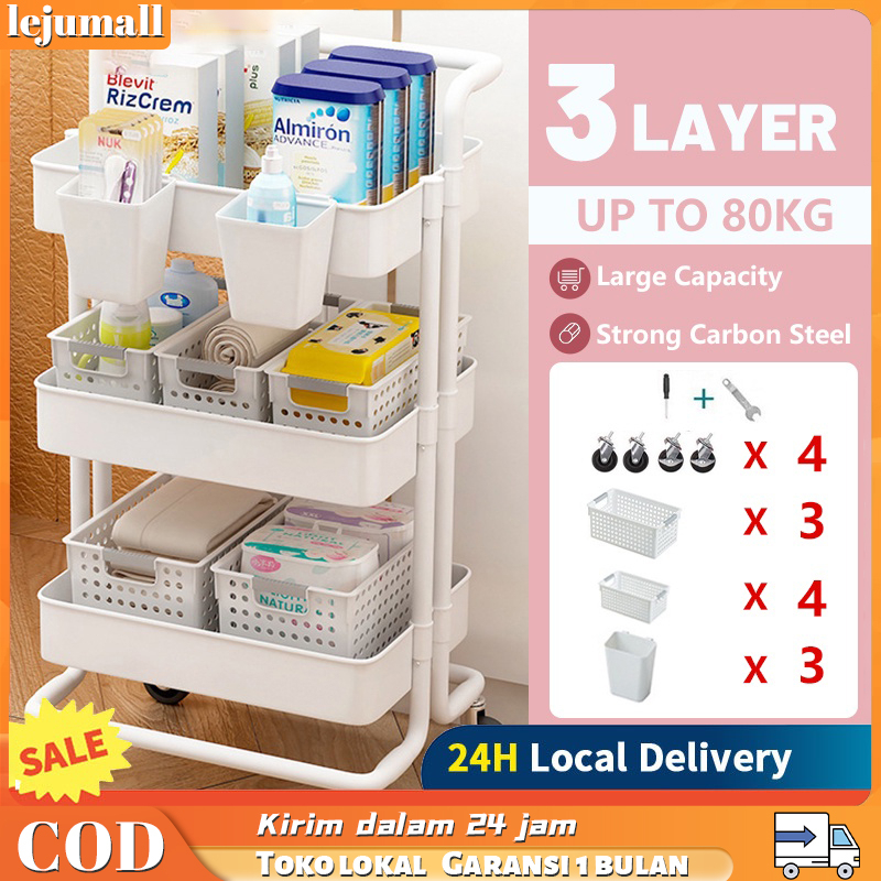Jual Rak Troli Keranjang Trolley Organizer Bayi Baru Lahir Organizer ...