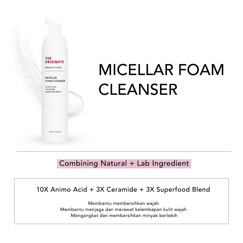 Jual The Originote Micellar Foam Cleanser - Sabun Cuci Muka Busa Face ...