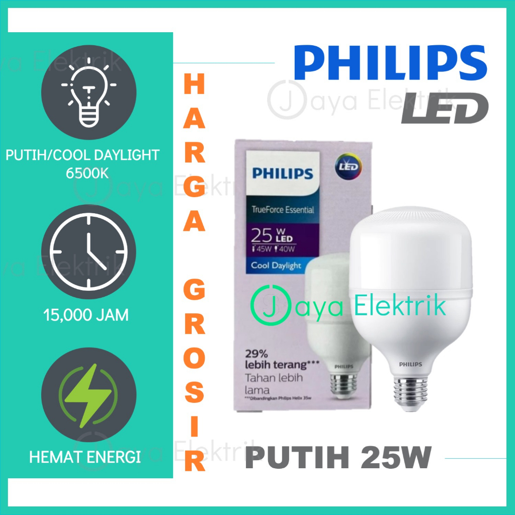 Jual Lampu PHILIP LED TrueForce Essential 25W 25Watt - Bohlam LED Jumbo ...