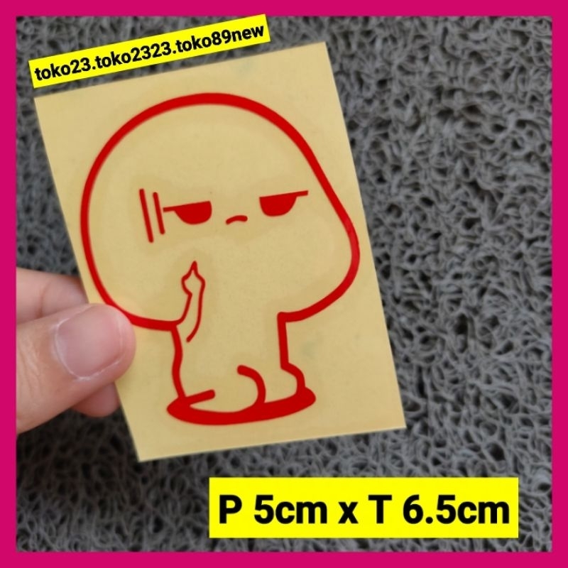 Jual stiker sarangheo love stiker fucek emot emoticon lucu stiker helm ...
