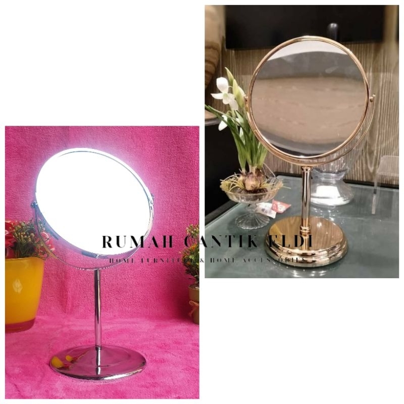 Jual INFORMA ORI KACA RIAS SILVER GOLD / CERMIN RIAS / KACA MAKE UP / 2 ...