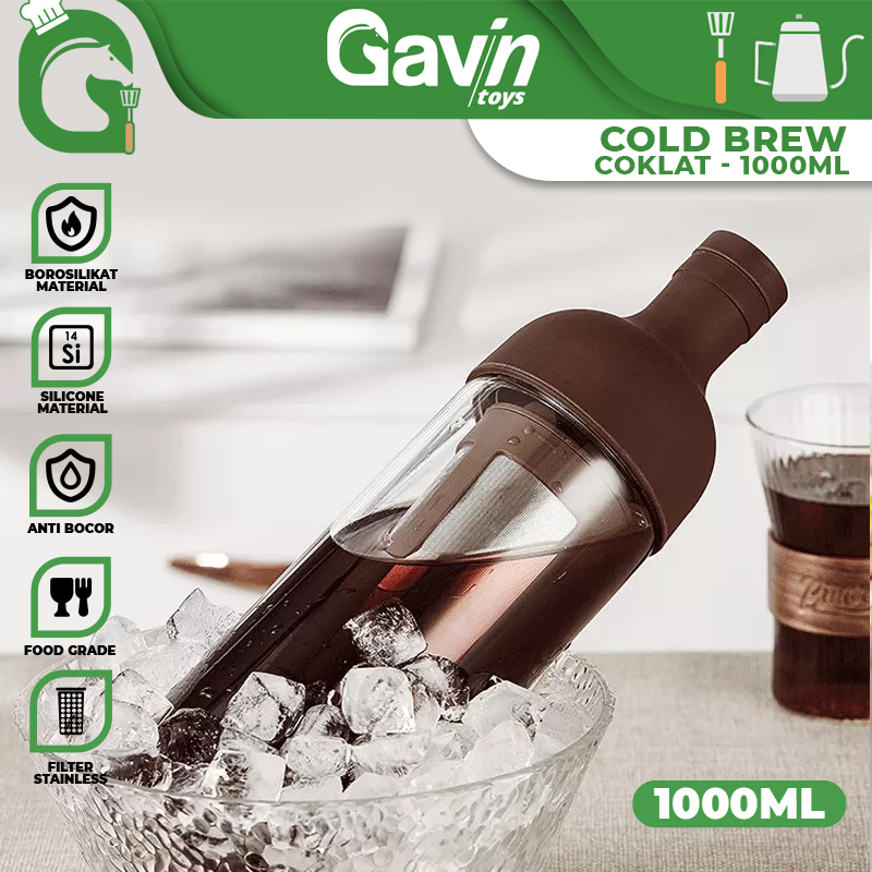 Jual Botol Cold Brew Bottle Tea Infuser 1 liter Botol Infused Water ...