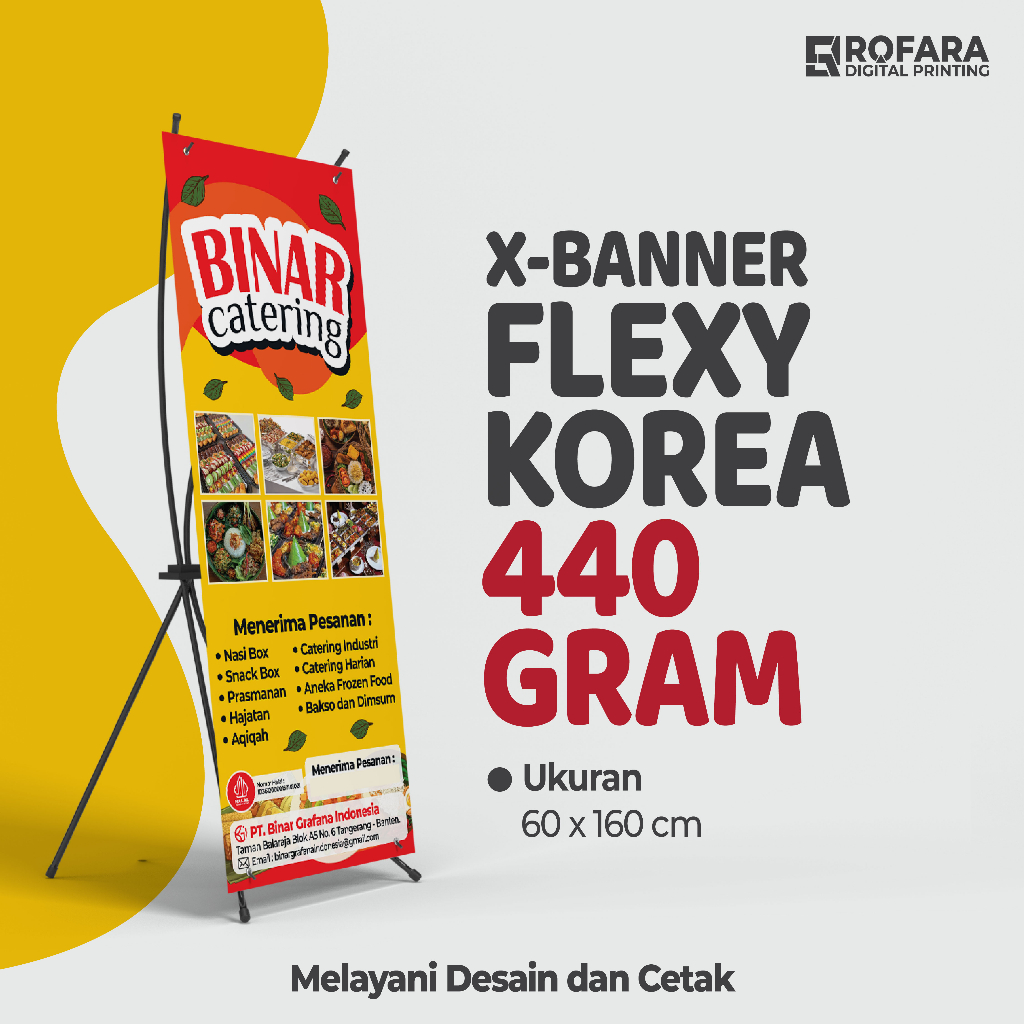 Jual X Banner | Bahan Flexy Korea 440 gram - Ukuran 60 x 160 cm | Shopee Indonesia