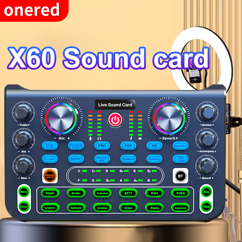 Jual Onered X60/X66PRO soundcard pengiring nirkabel dengan Bluetooth ...
