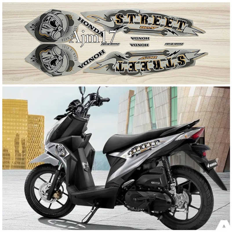 Jual STIKER STRIPING MOTOR BEAT STREET 2023 SILVER | Shopee Indonesia