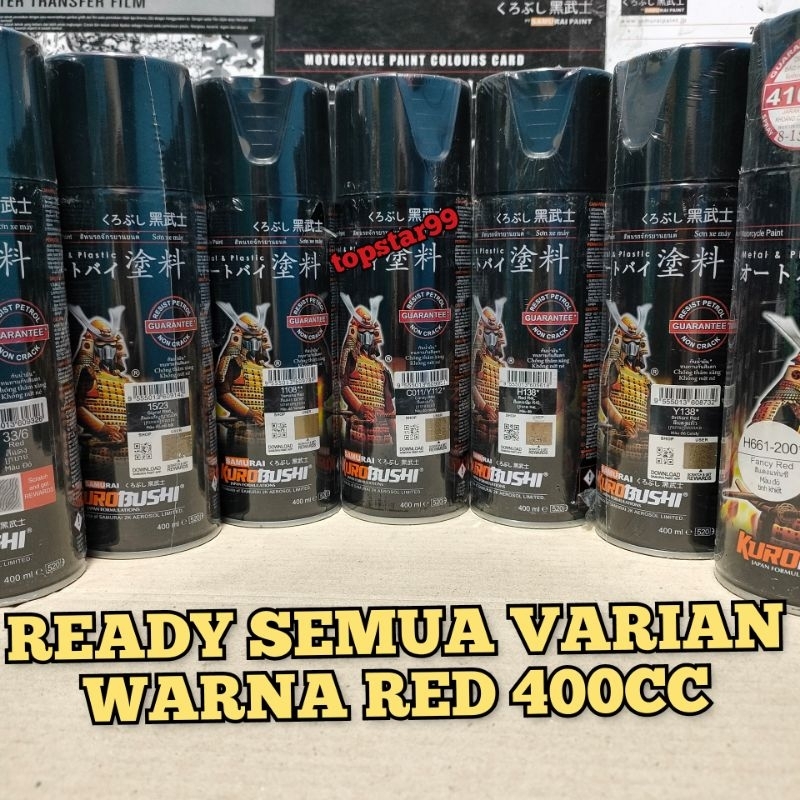 Jual Pilok Pilox Cat Samurai Ready Berbagai Warna Red Merah Red 6 23 ...