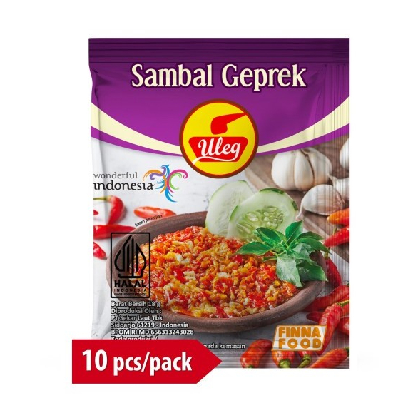 Jual Sambal Uleg Renceng 10 sachet x 18 gr/Sambal Uleg Finna Renteng ...