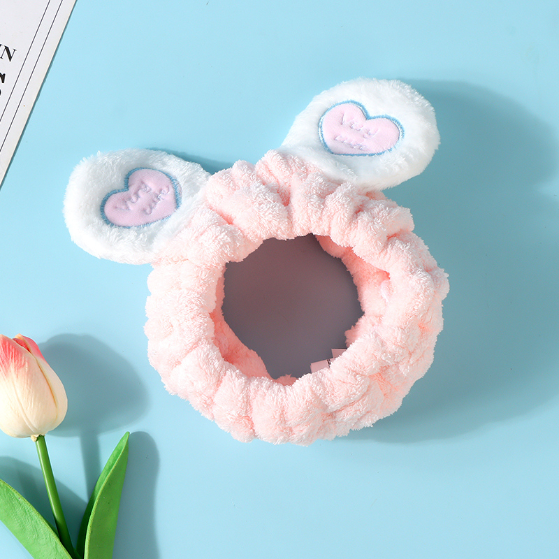 Jual Ximivogue Headband Bando untuk Makeup Cuci Wajah Pink Muda Love ...