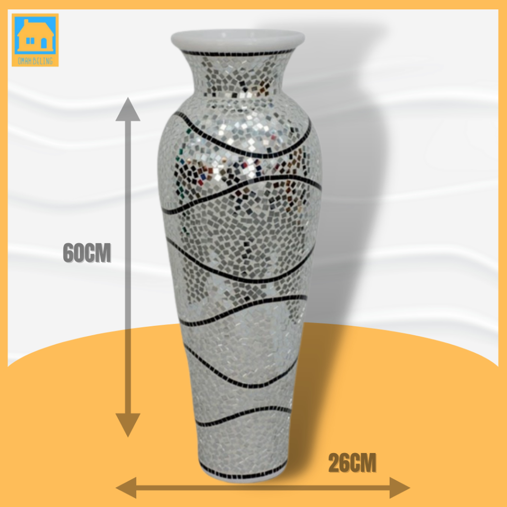 Jual Vas Bunga Guci Keramik Aesthetic | Ukuran 60cm | Vas Gucci Sudut ...