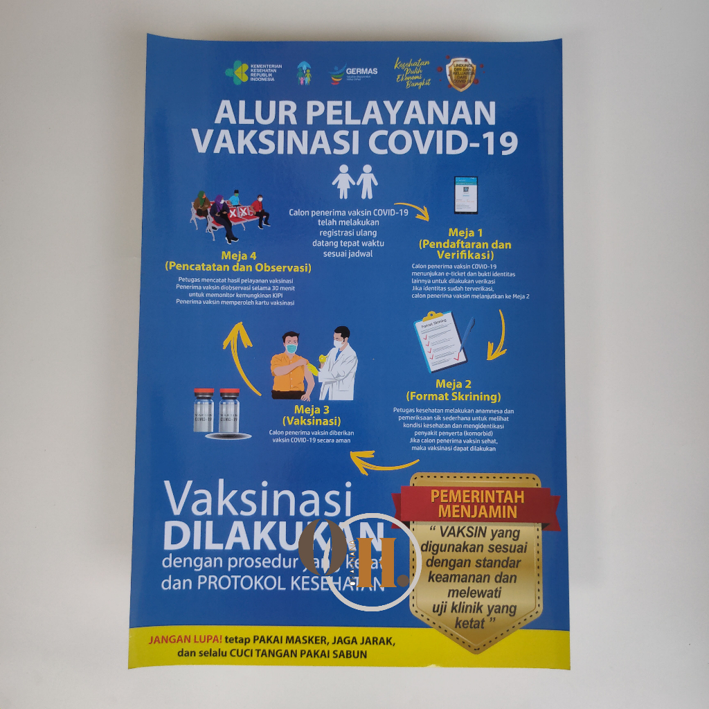 Jual Poster Pelayanan Vaksinasi Covid-19 - Poster Corona - Poster New ...